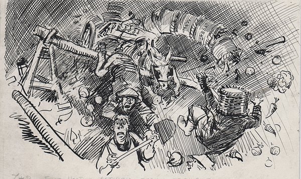 Z + 2 = first hostile activity - easily repulsed - Cartoon Gallery