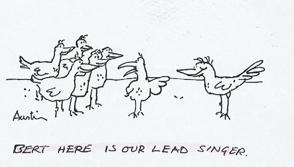 Bert here is our lead singer - Cartoon Gallery