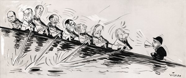 But we'll row for ever, steady from stroke to bow, and nothing in life ...